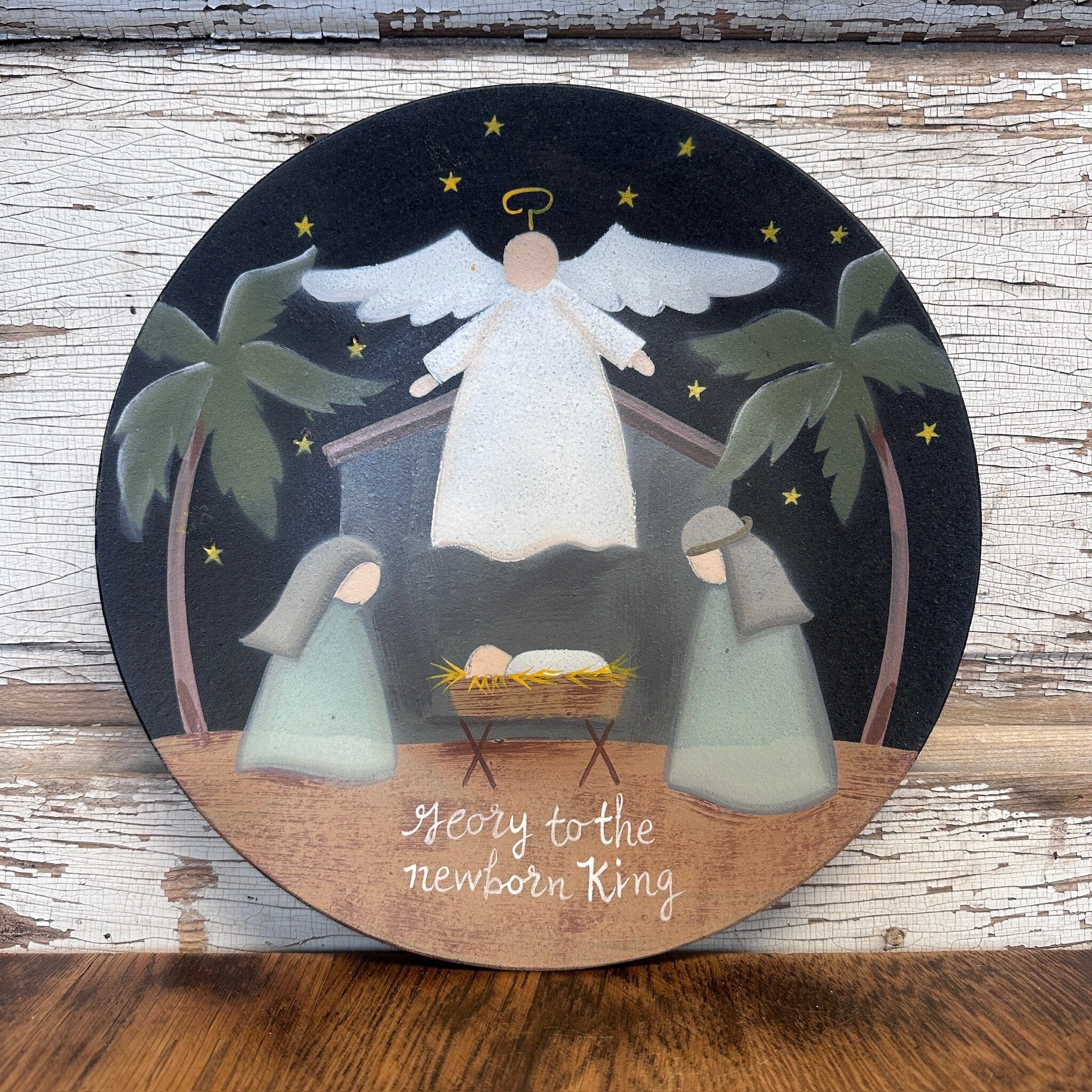 Glory To The Newborn King Nativity Plate