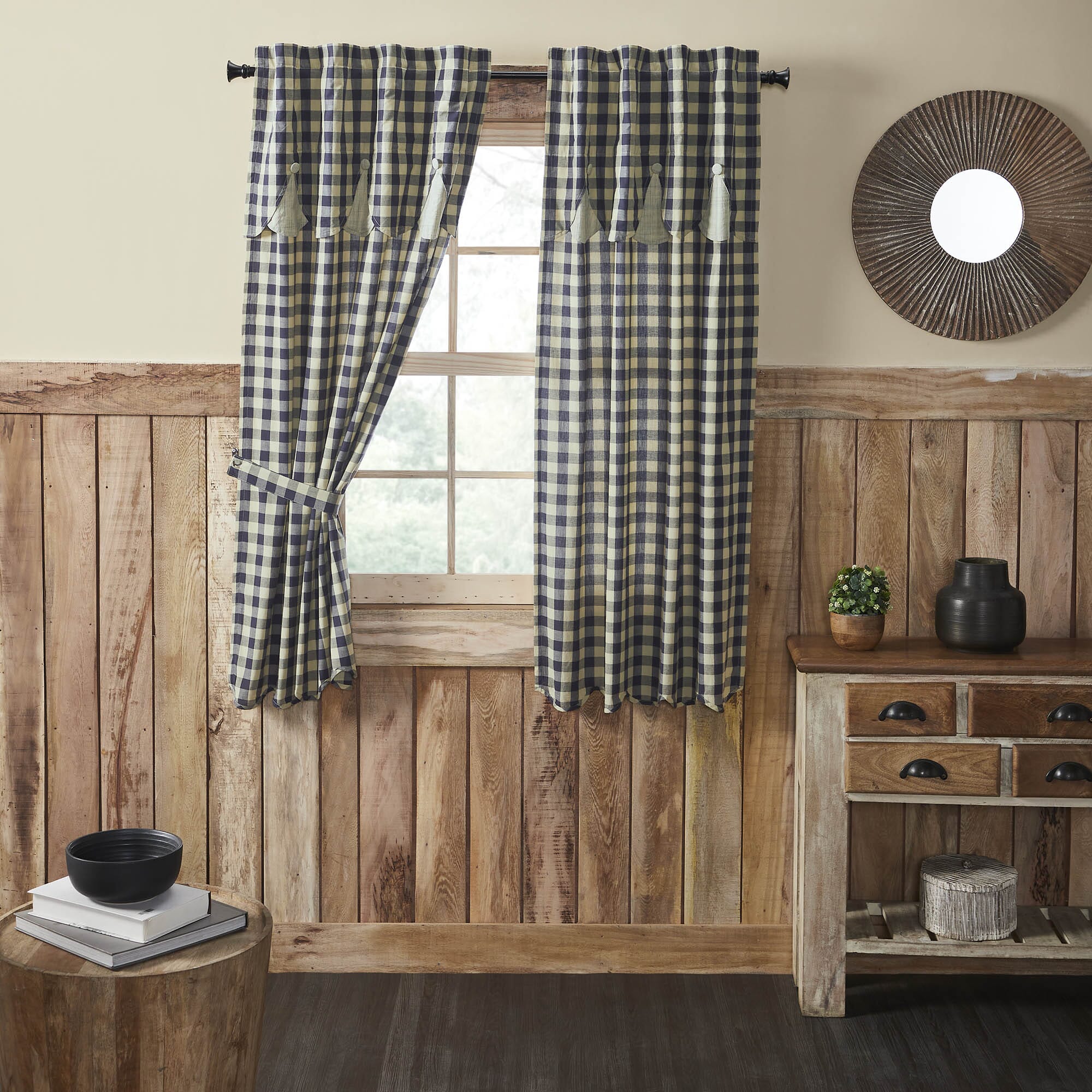 My Country Lined Short Panel with Attached Scalloped Layered Valance 6
