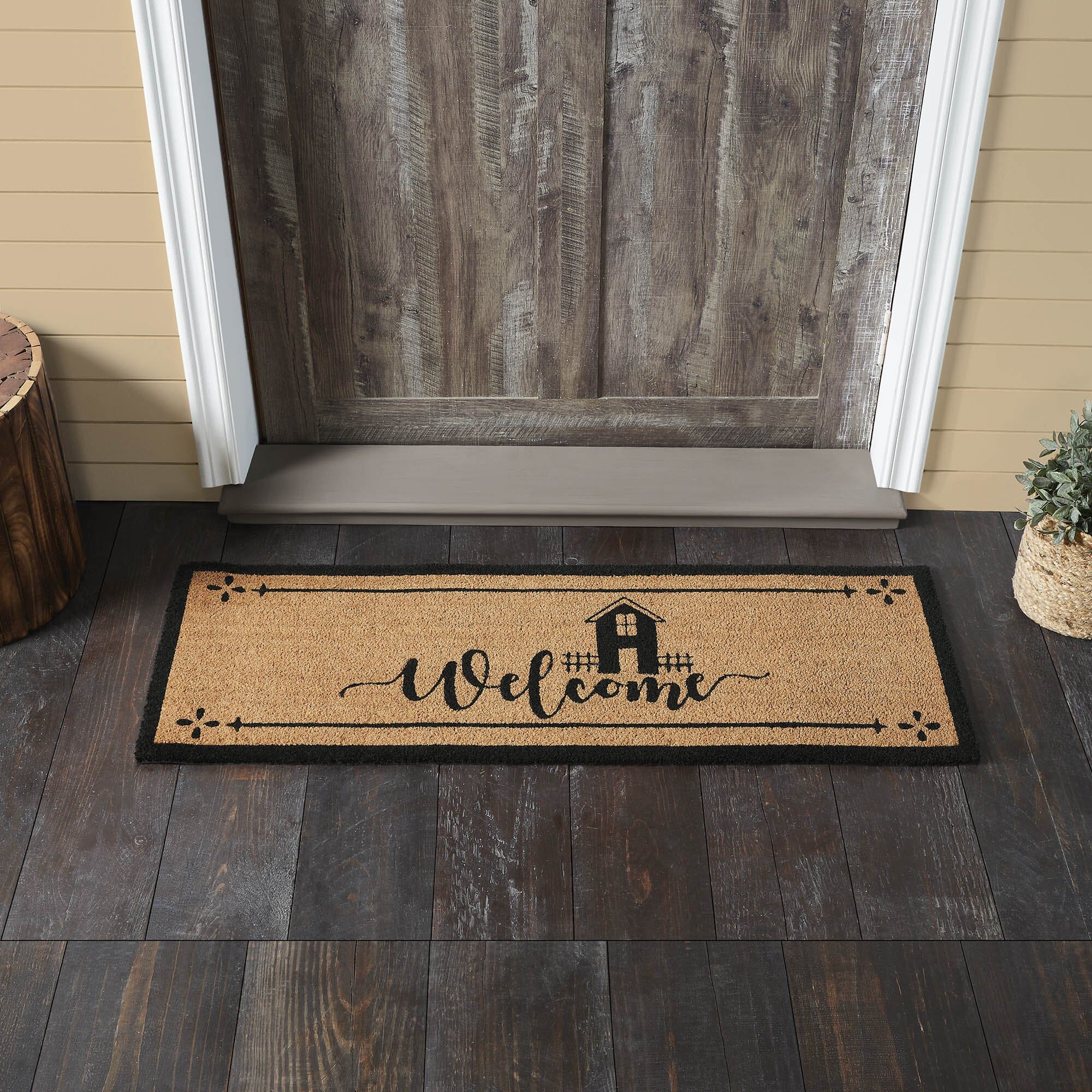 Saltbox House Coir "Welcome" Rectangle Rug 17x48"