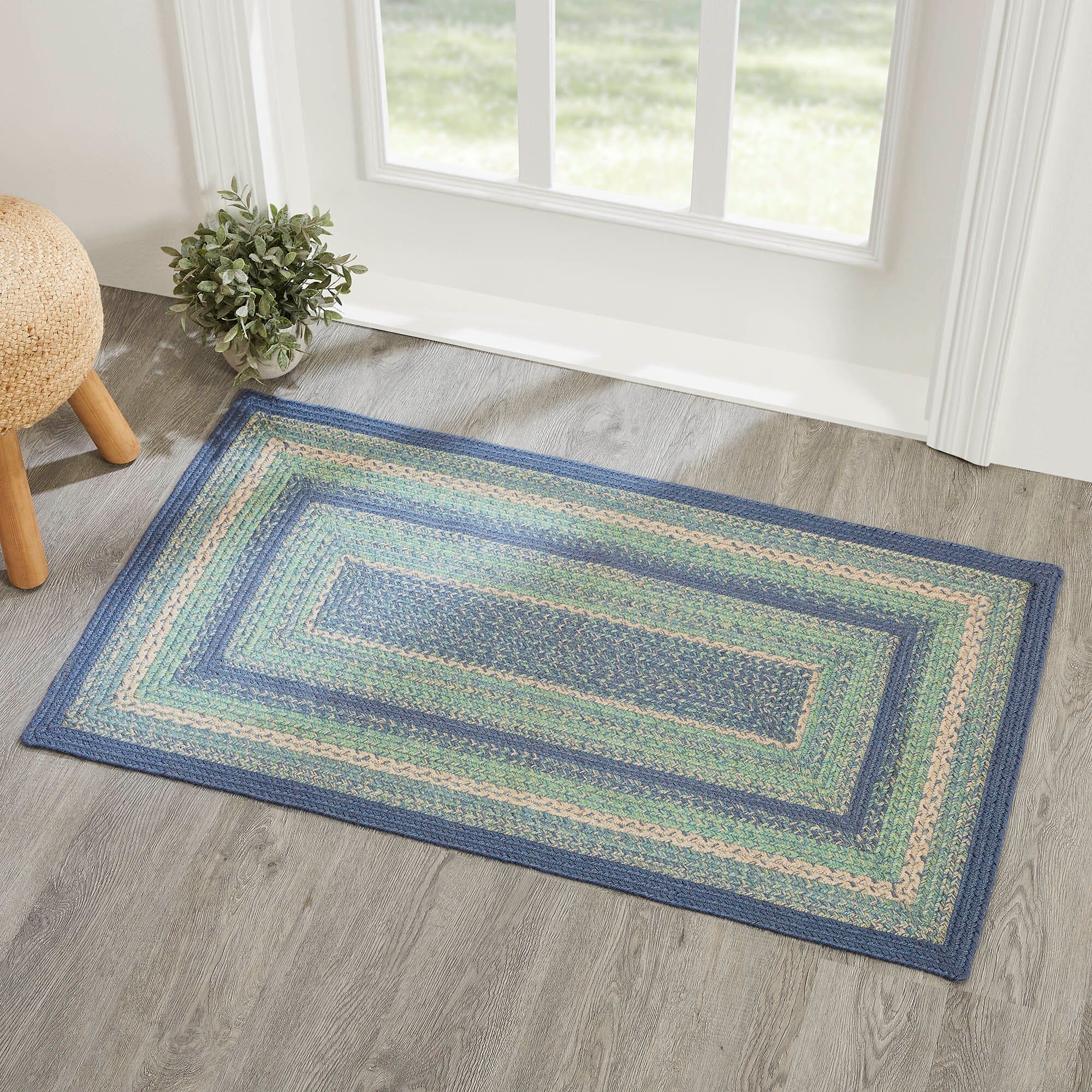 Jolie Rectangle Braided Rug 27x48" - with Pad