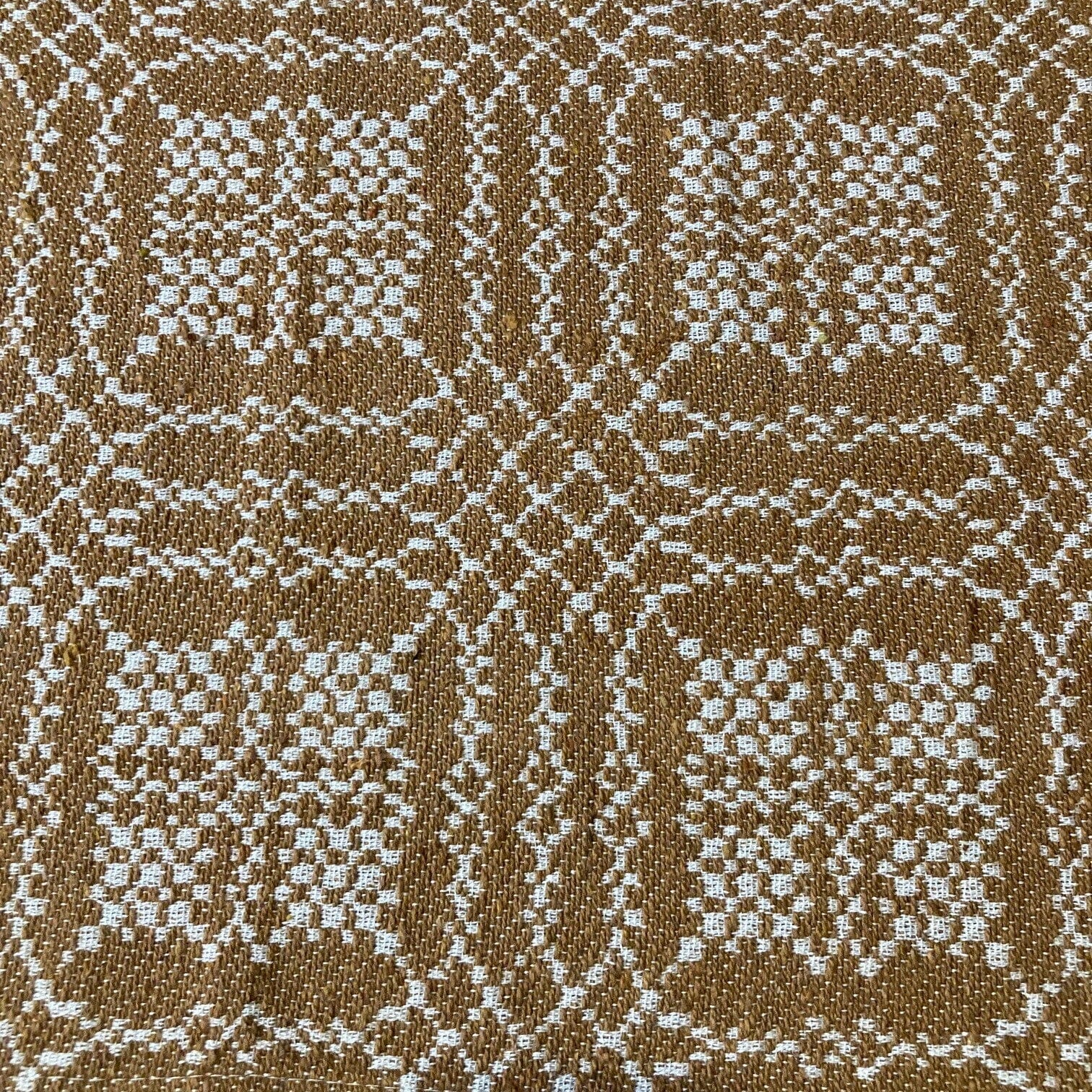 Pine Creek Nantucket Mustard and Creme Woven Table Runner 32"