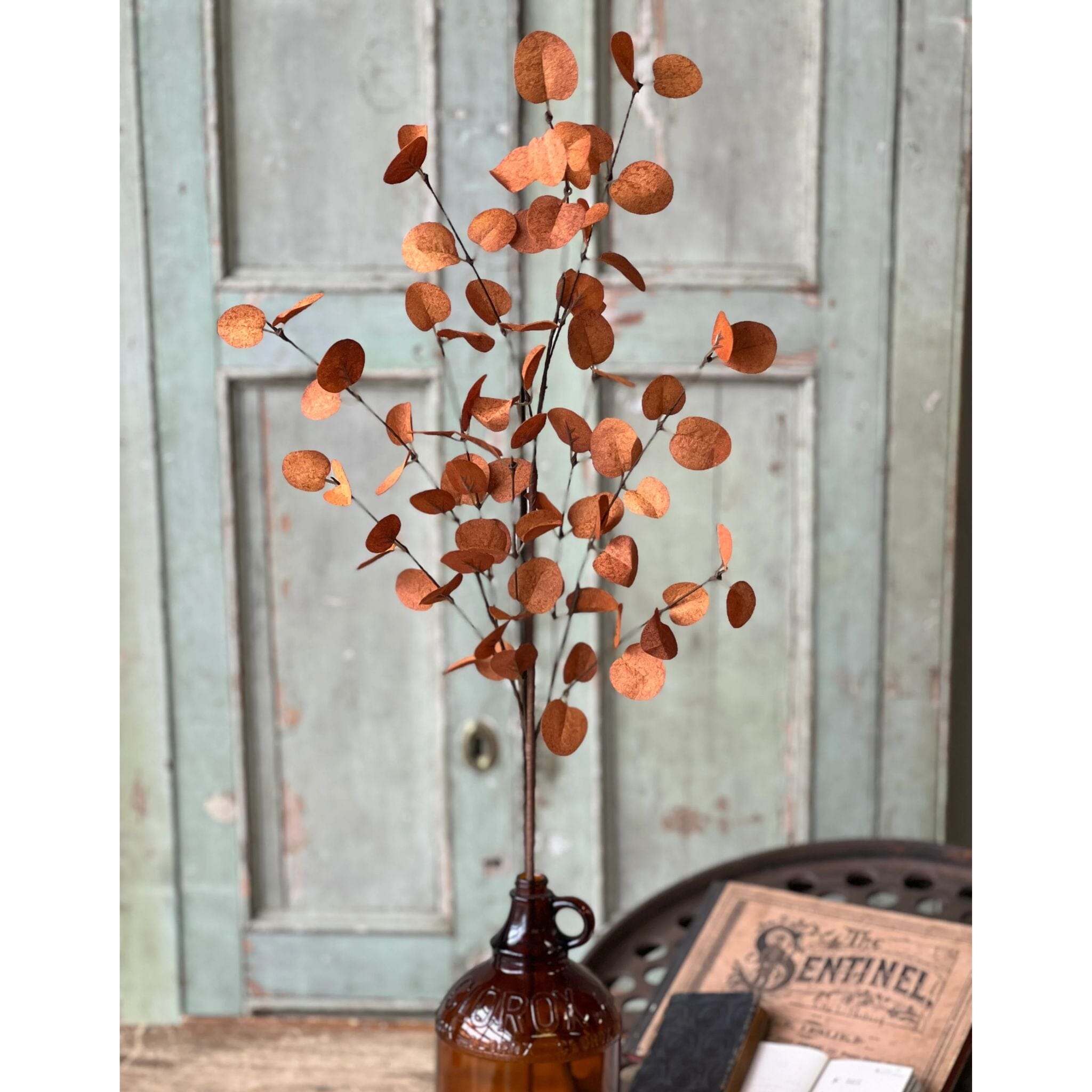 CWI Penny Leaf Rust Spray - 34" | Primitive Star Quilt Shop