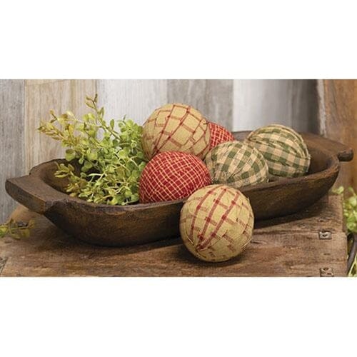 CWI Primitive Rag Balls - Set of 6 | Primitive Star Quilt Shop