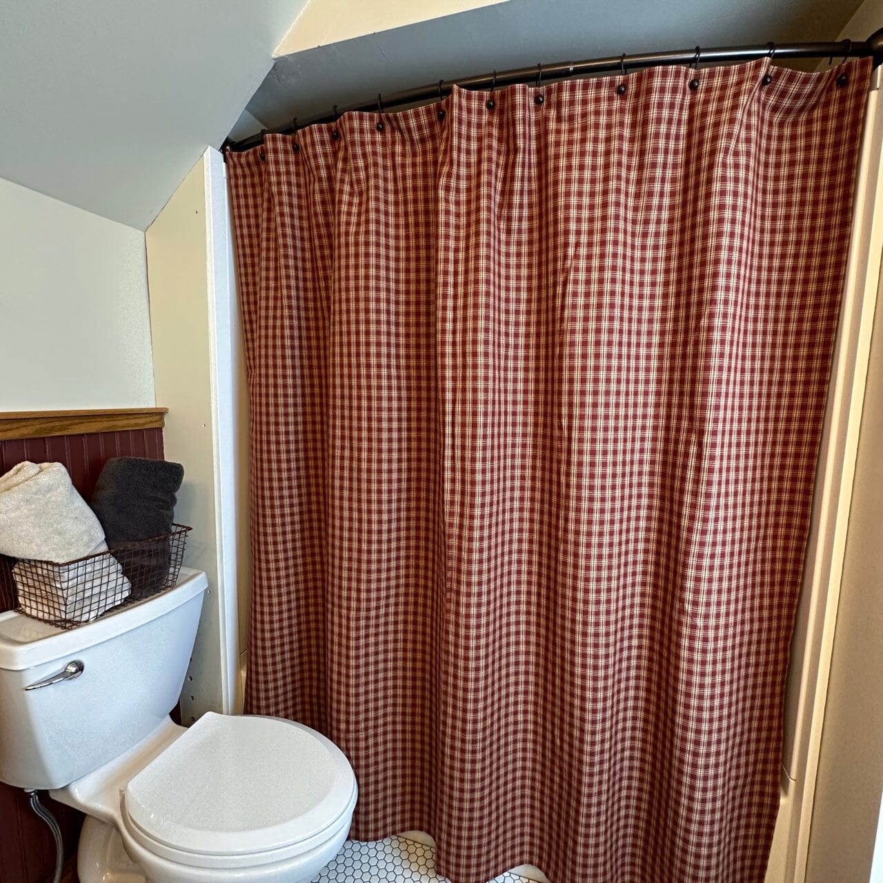 Park Designs Sturbridge Wine Shower Curtain