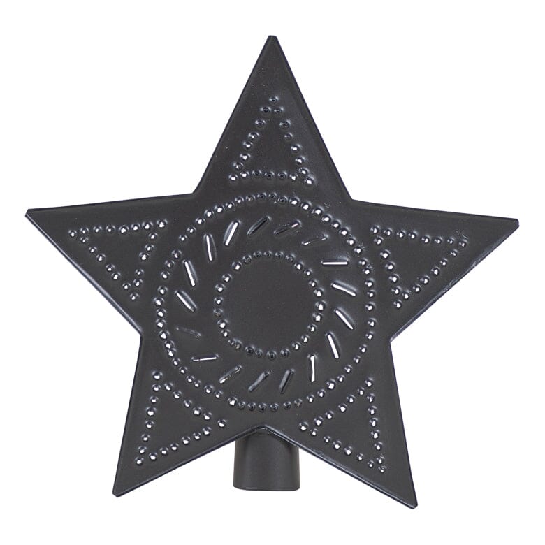 Tin Star Tree Topper - Smokey Black
