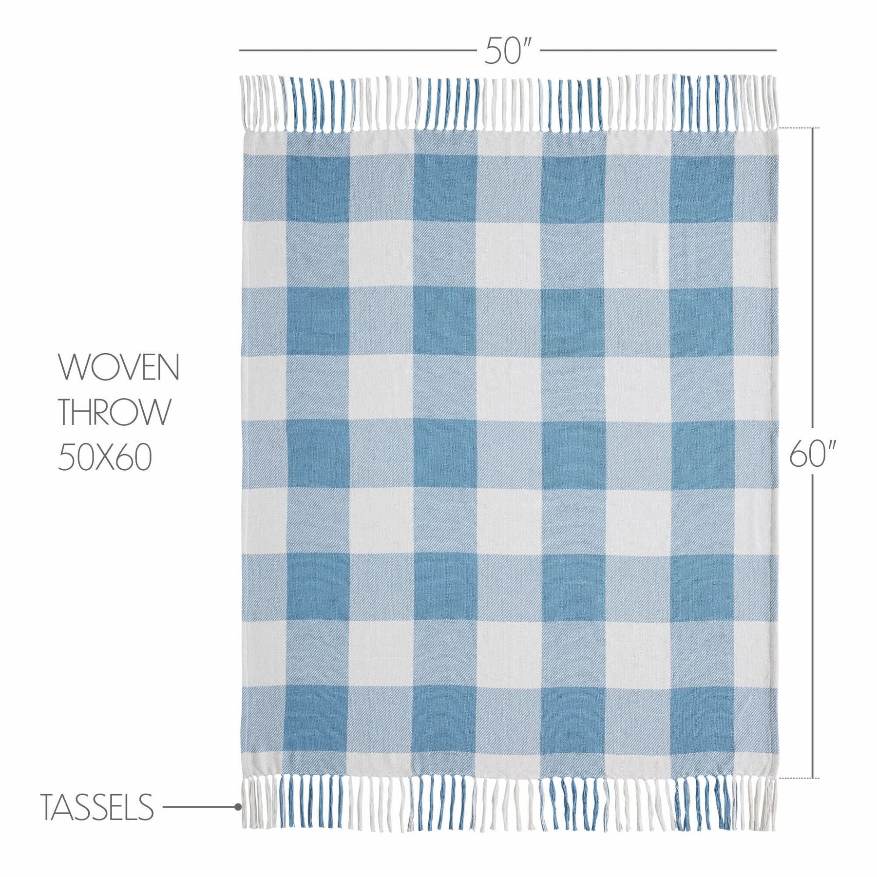 Annie Blue Buffalo Check Woven Throw