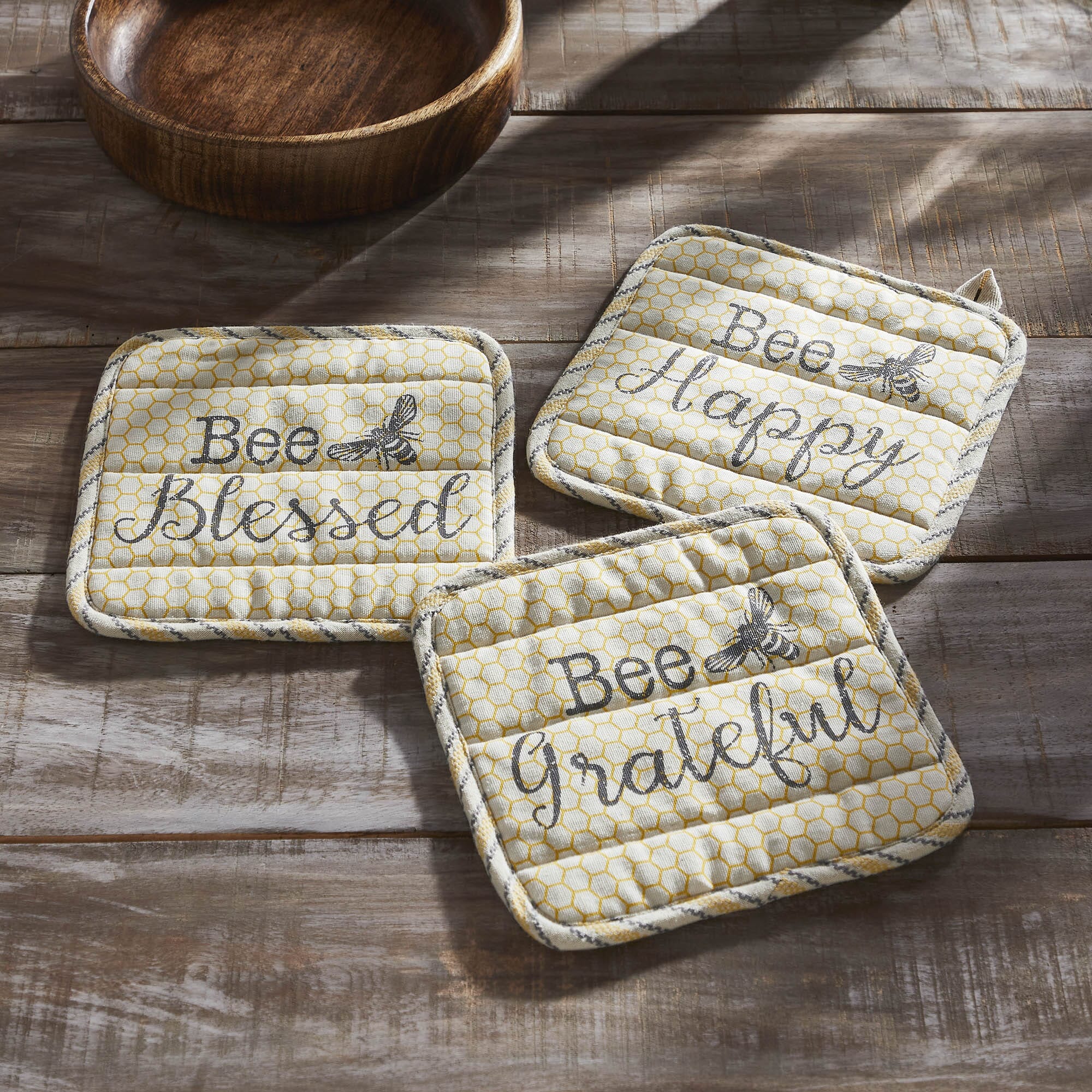 Buzzy Bees Pot Holder - Set of 3