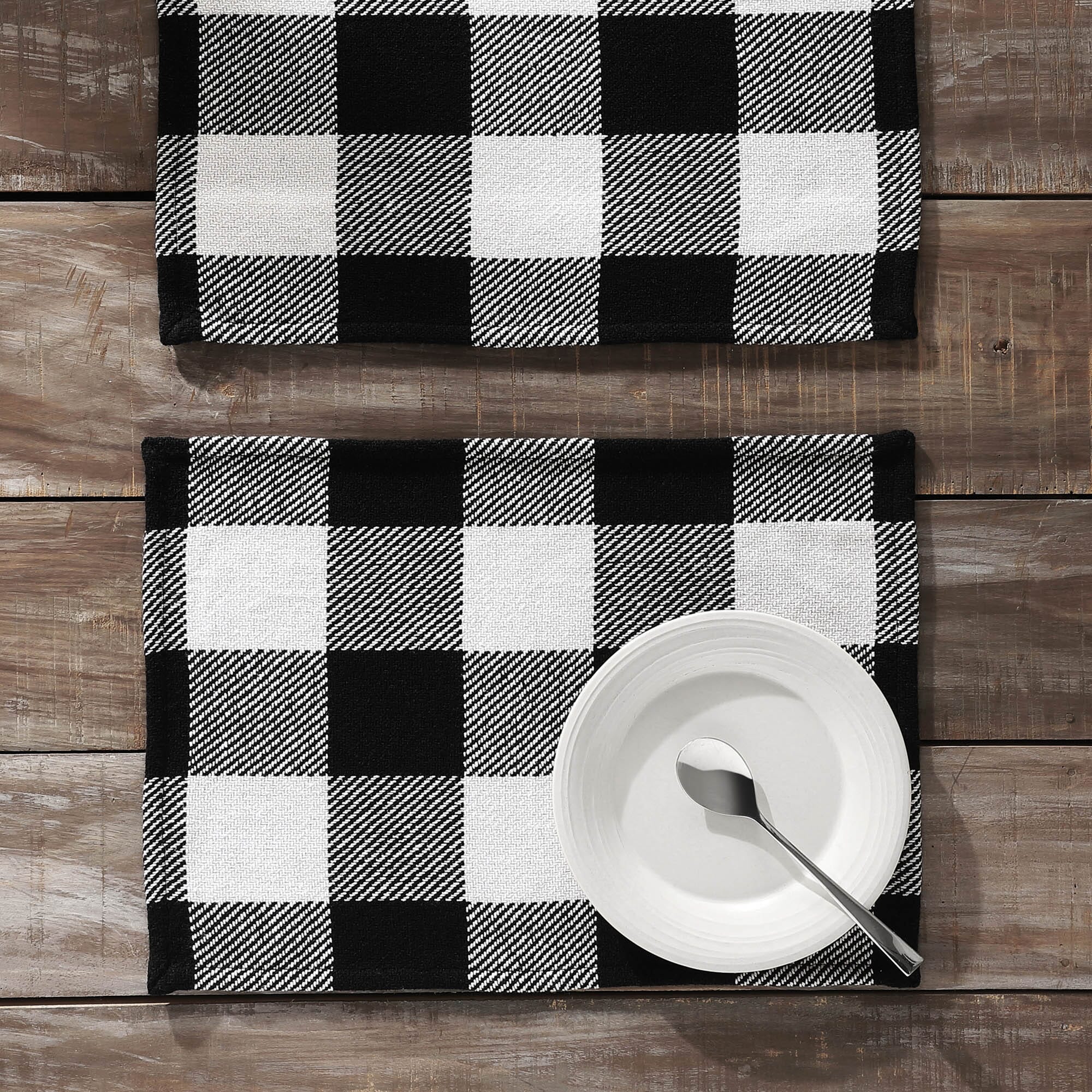 Annie Black Buffalo Check Placemat - Set of 2