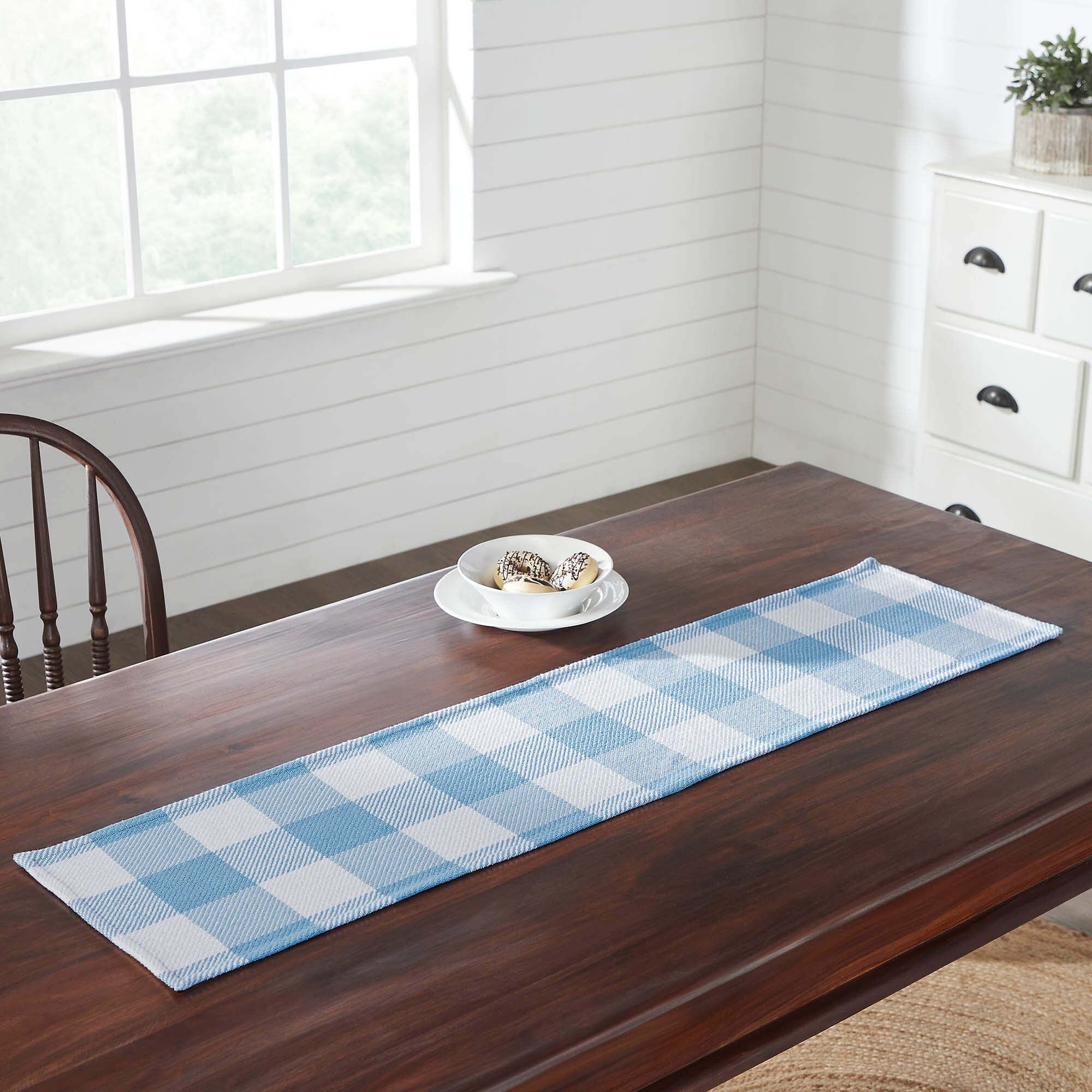 Annie Blue Buffalo Check Runner 12x48"