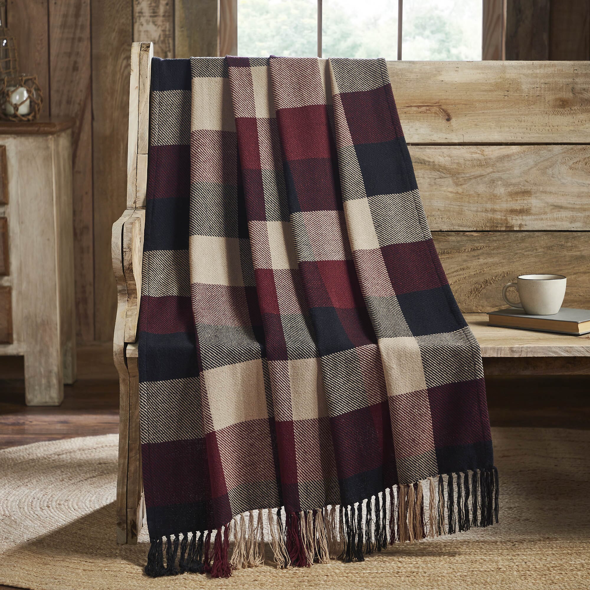 Heritage Farms Primitive Check Woven Throw