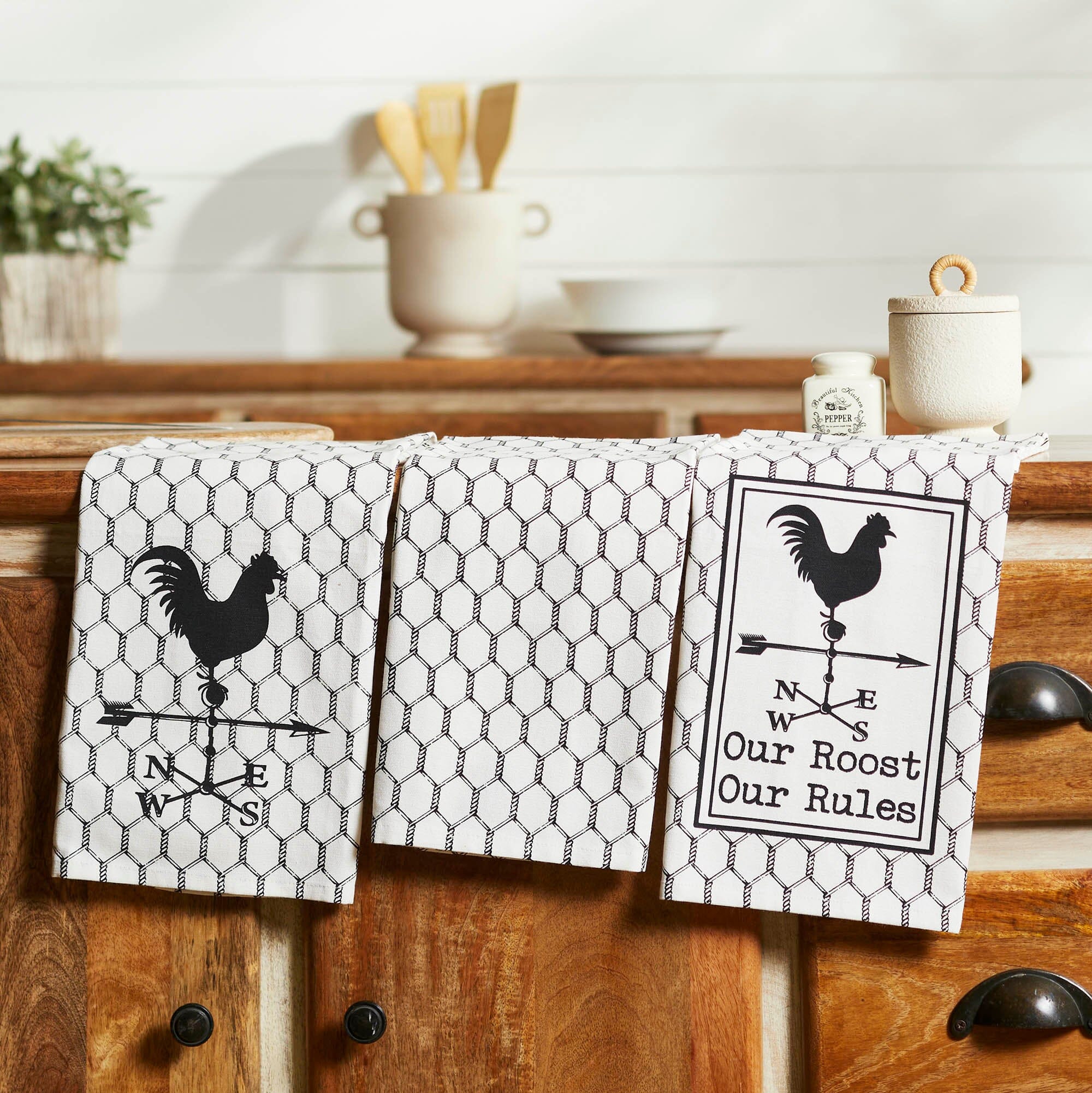 Down Home Our Roost Tea Towels - Set of 3