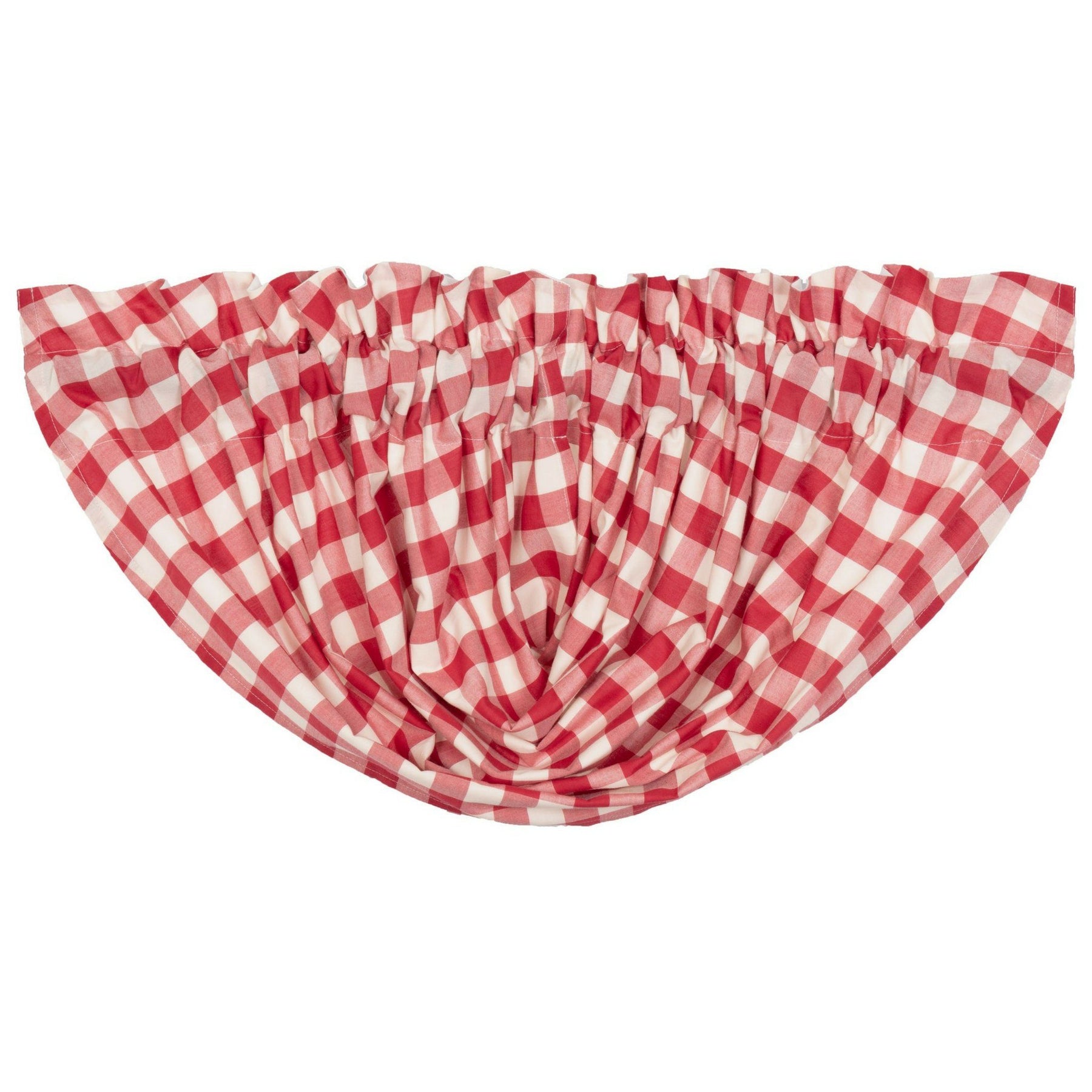 Annie Red Buffalo Check Lined Balloon Valance