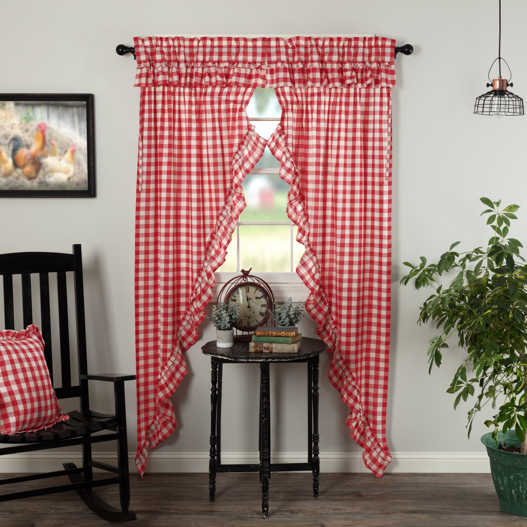 Red Buffalo Check Curtains