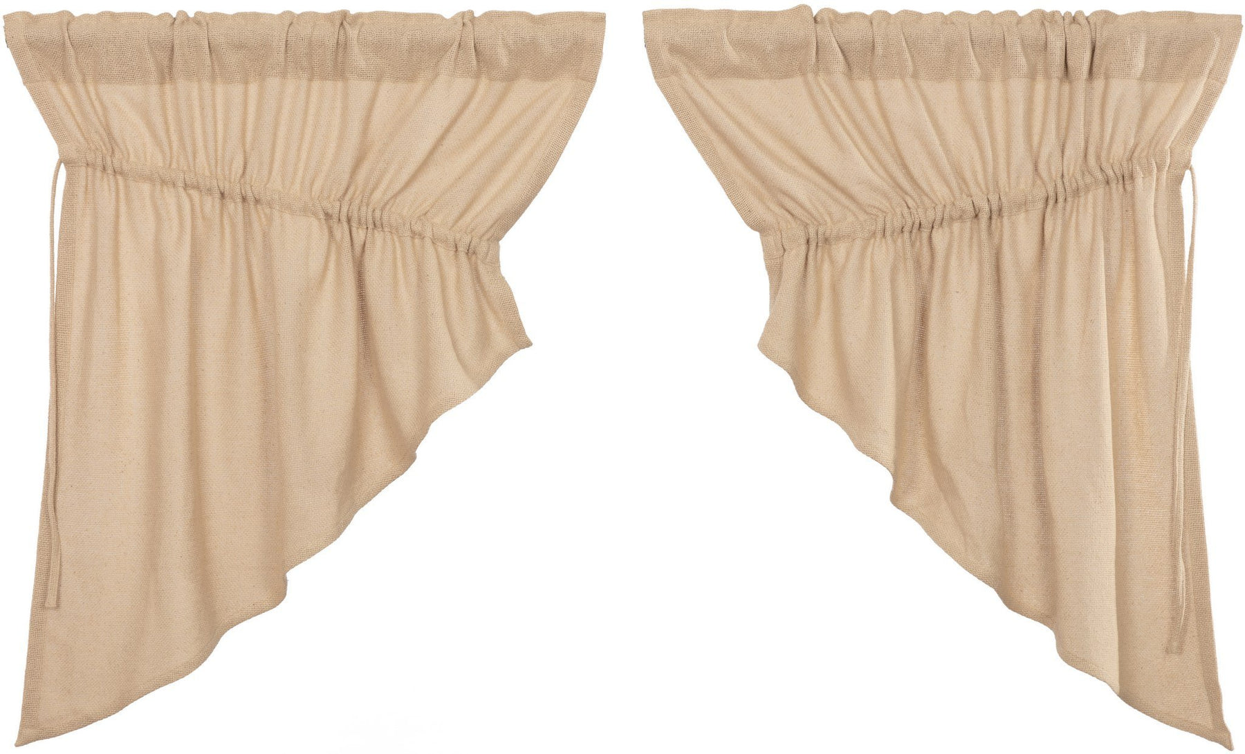 VHC Burlap Vintage Prairie Swag Curtains