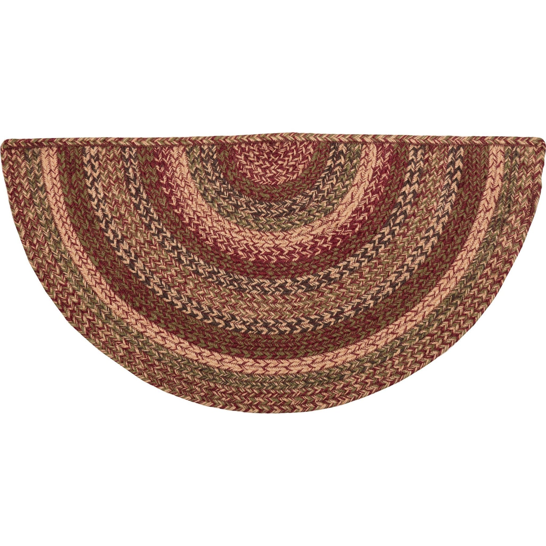 Cider Mill Half Circle Braided Rug 16.5x33"