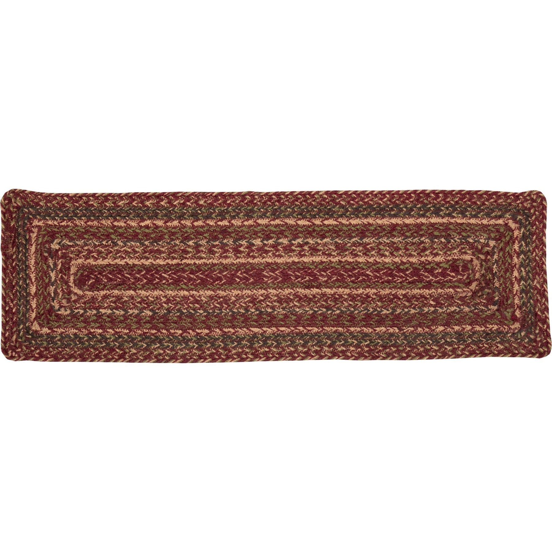 Cider Mill Rectangle Braided Stair Tread Latex Backed 8.5x27"