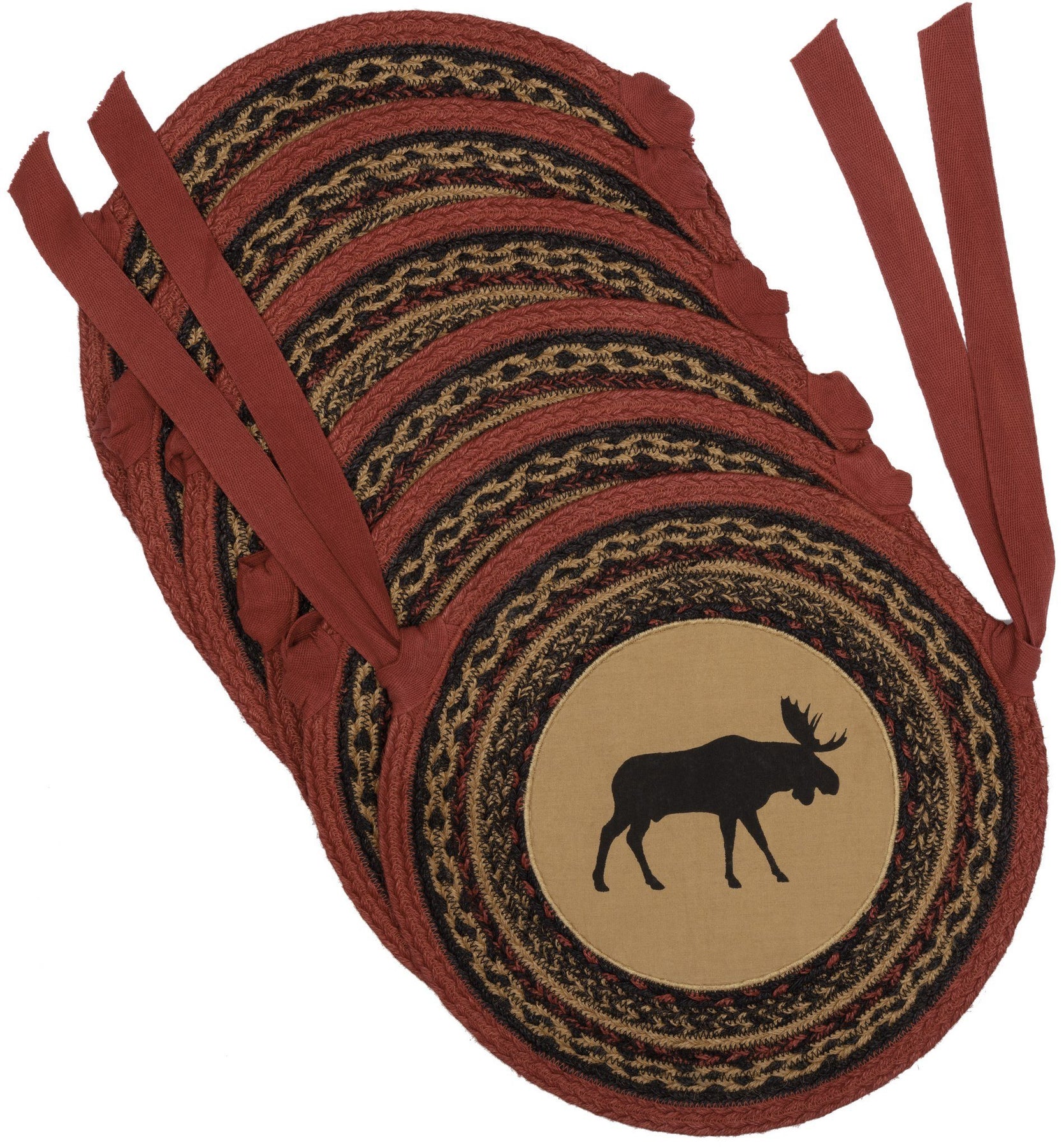 Cumberland Moose Braided Chair Pad 15" - Set of 6