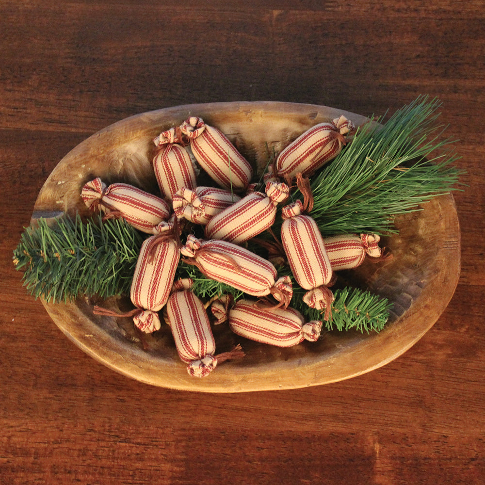 Raghu Fabric Peppermint Candy Bowl Filler - Set of 12