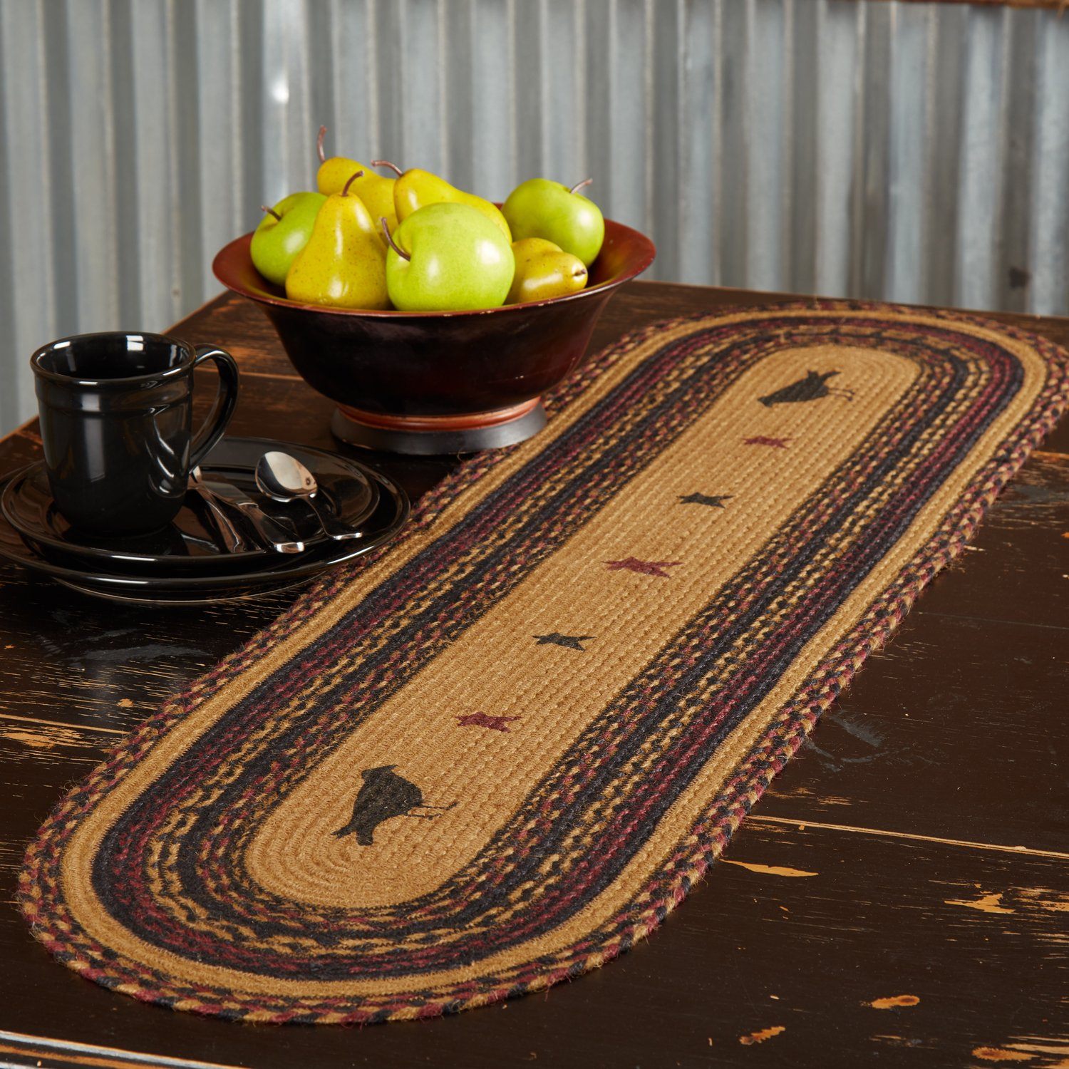 Heritage Farms Crow Braided Runner 13x48"