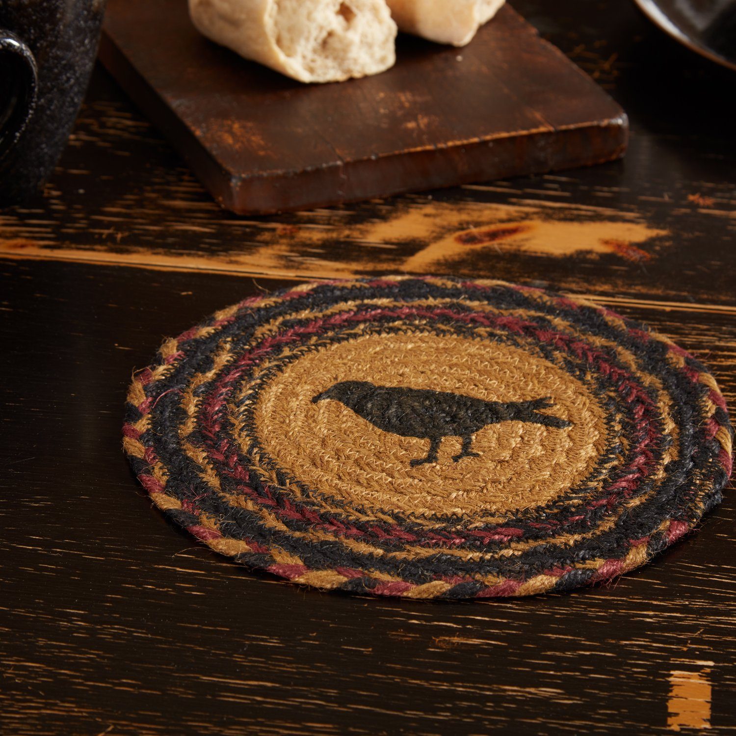 Heritage Farms Crow Braided Trivet 8"