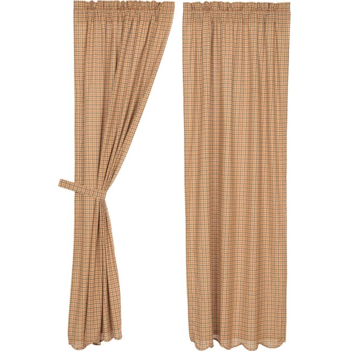 Millsboro Scalloped Lined Panel Curtains 84"