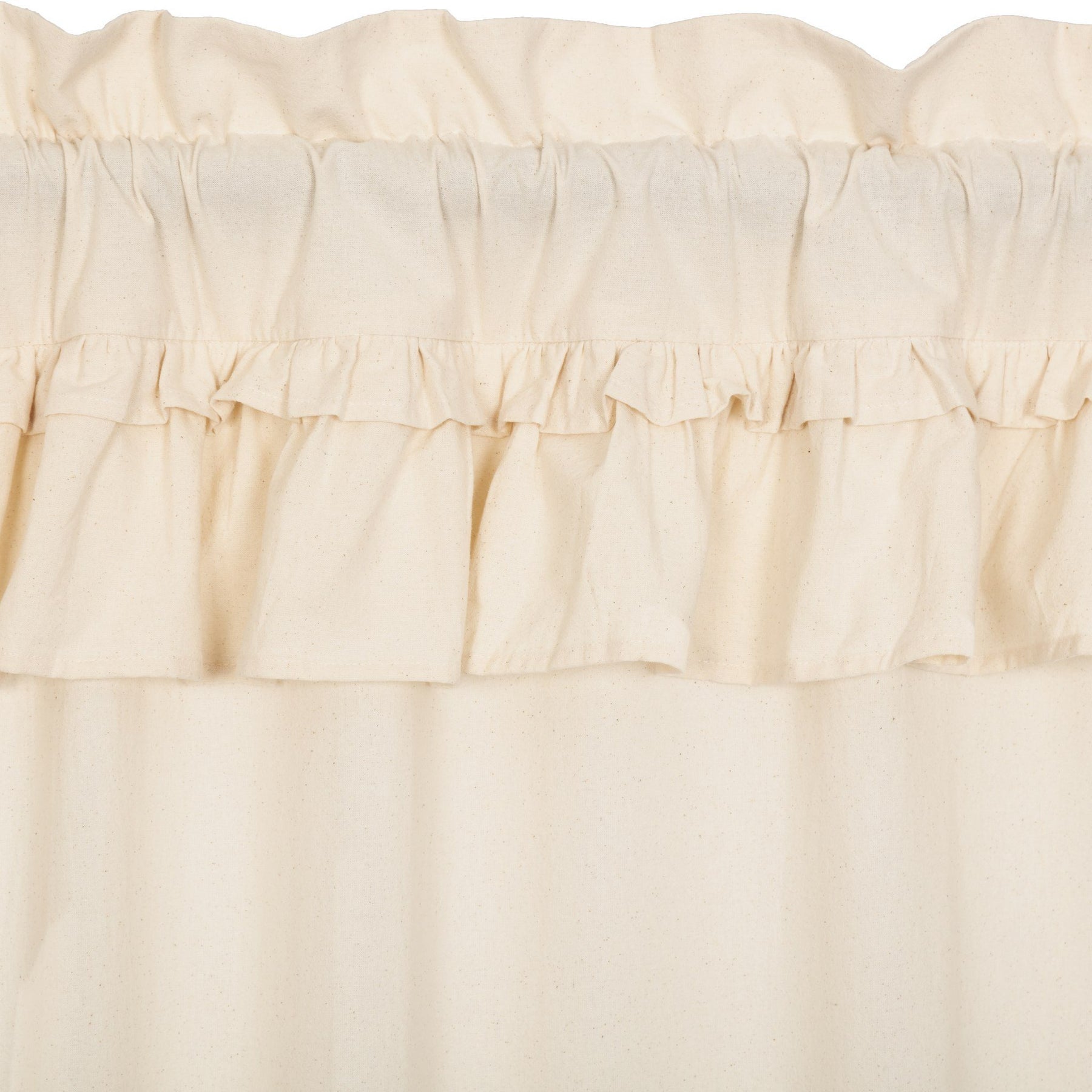 Muslin Ruffled Natural Swag Curtains