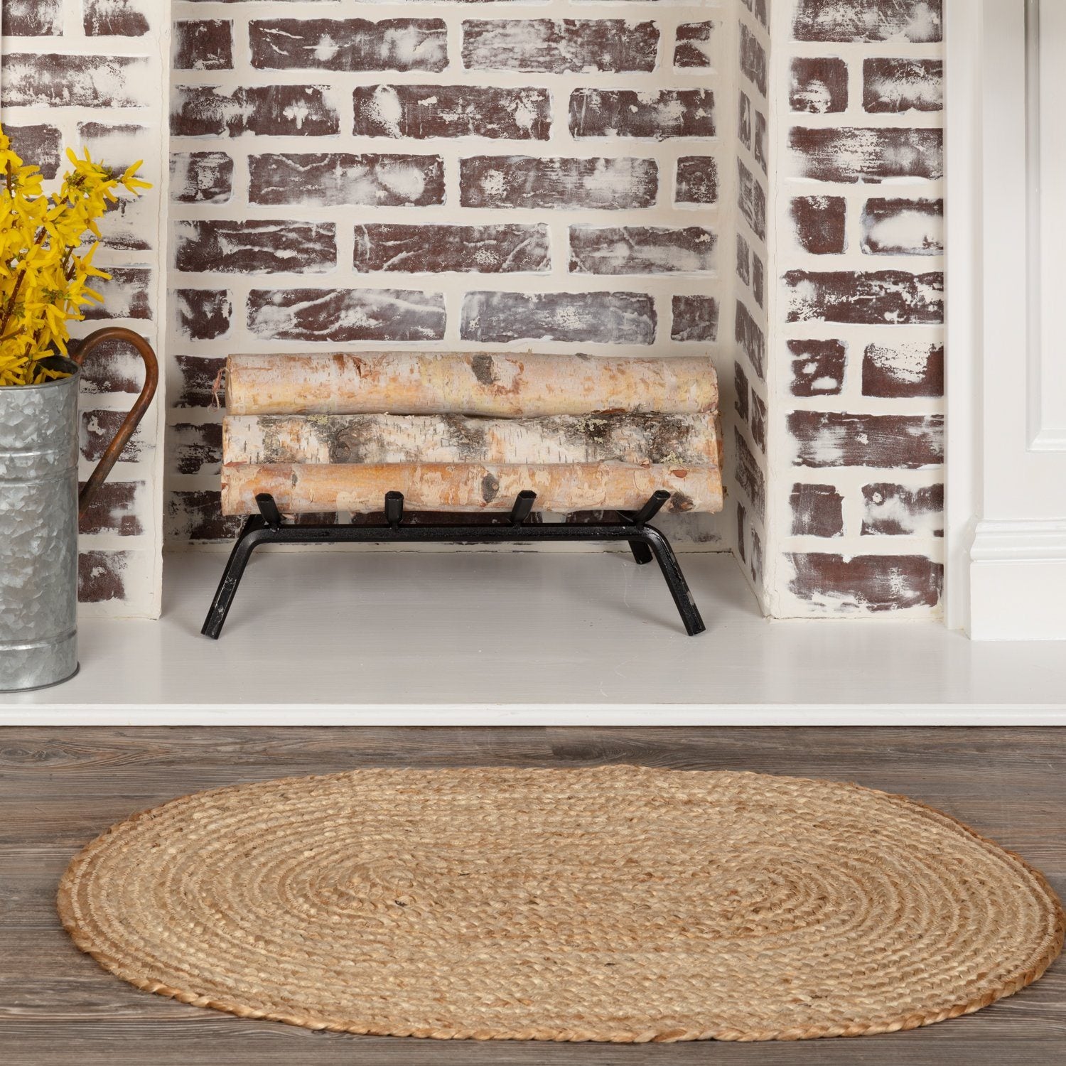 VHC Natural Oval Braided Rug 20x30" | Primitive Star Quilt Shop