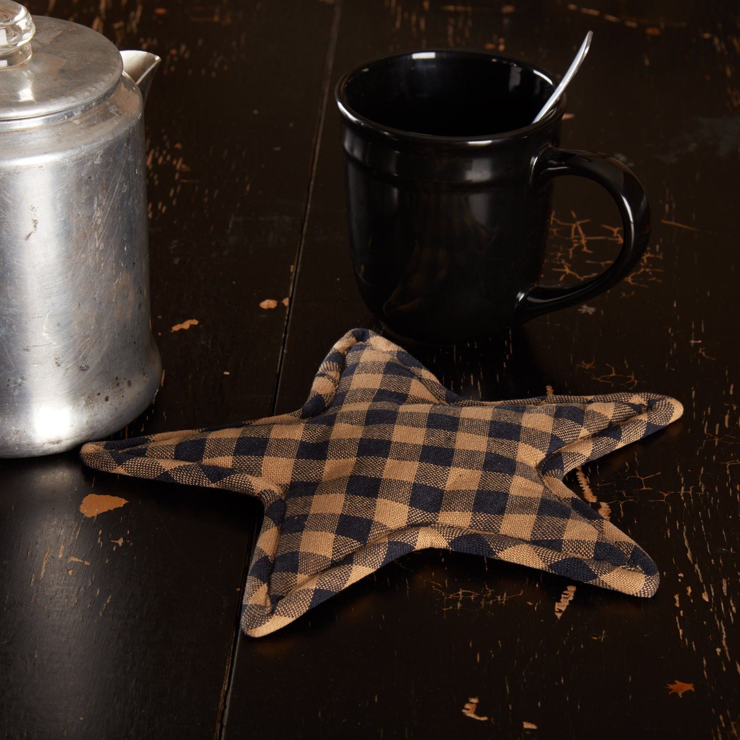 Navy Star Trivet 10" | Primitive Star Quilt Shop