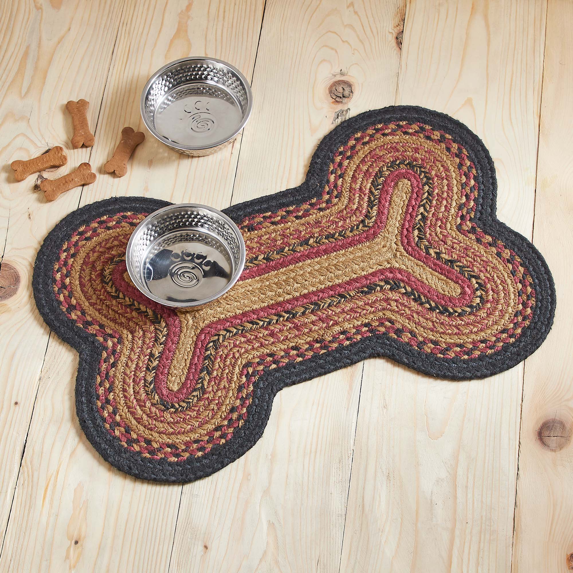 Heritage Farms Medium Bone Braided Rug 15x23"