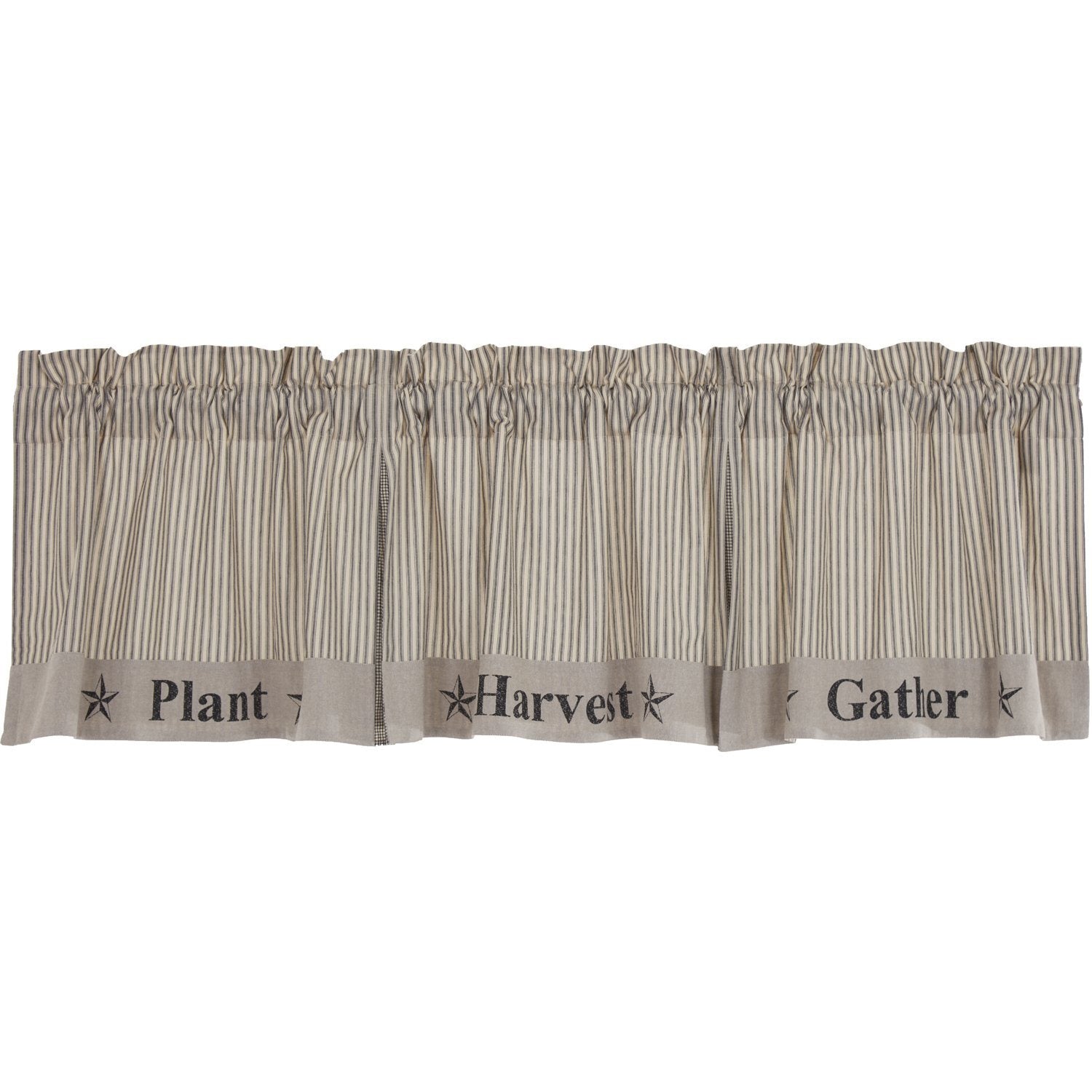 Sawyer Mill Charcoal Gather Lined Valance 90"
