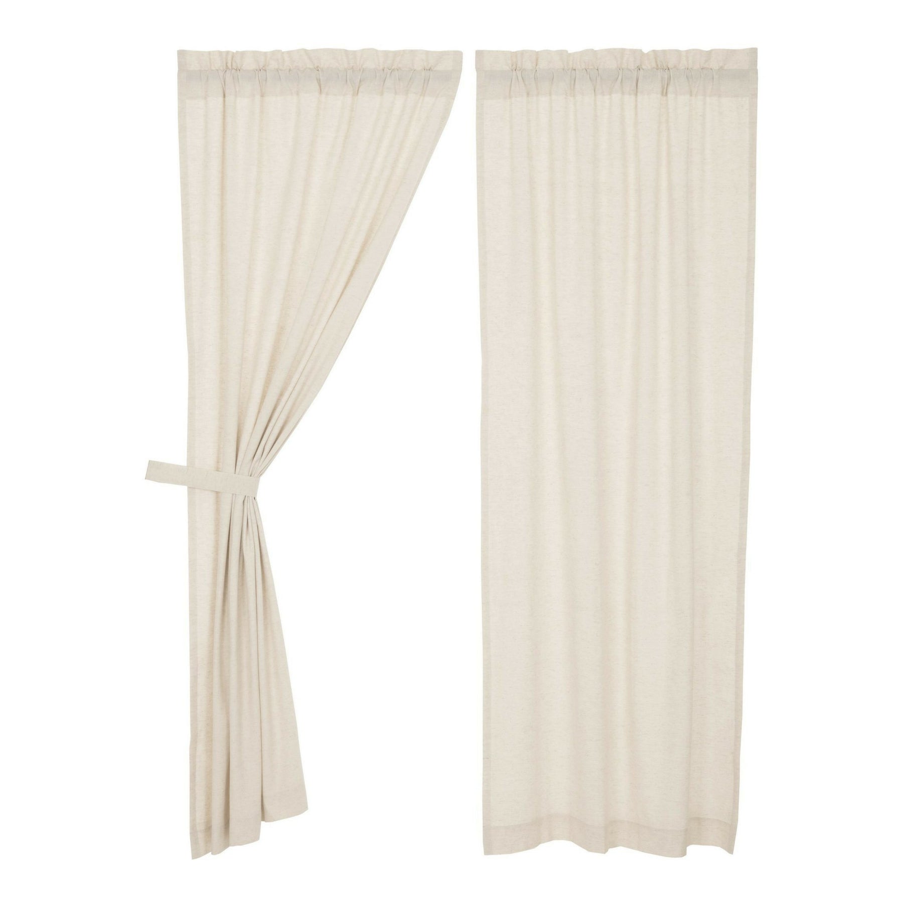 Simple Life Flax Natural Panel Curtains 84"