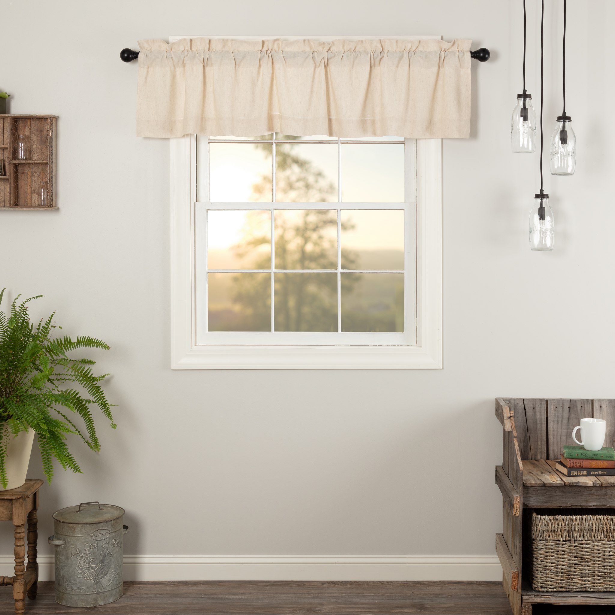 Simple Life Flax Natural Valance 72"