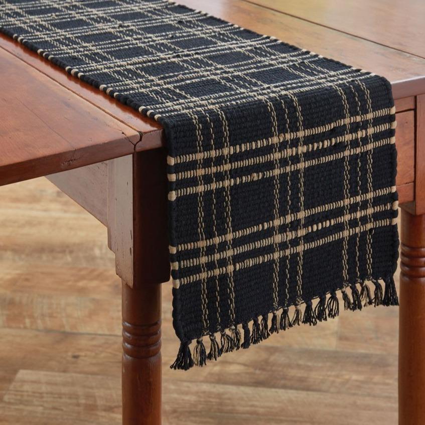 Park Designs Sturbridge Black Chindi Table Runner 54"