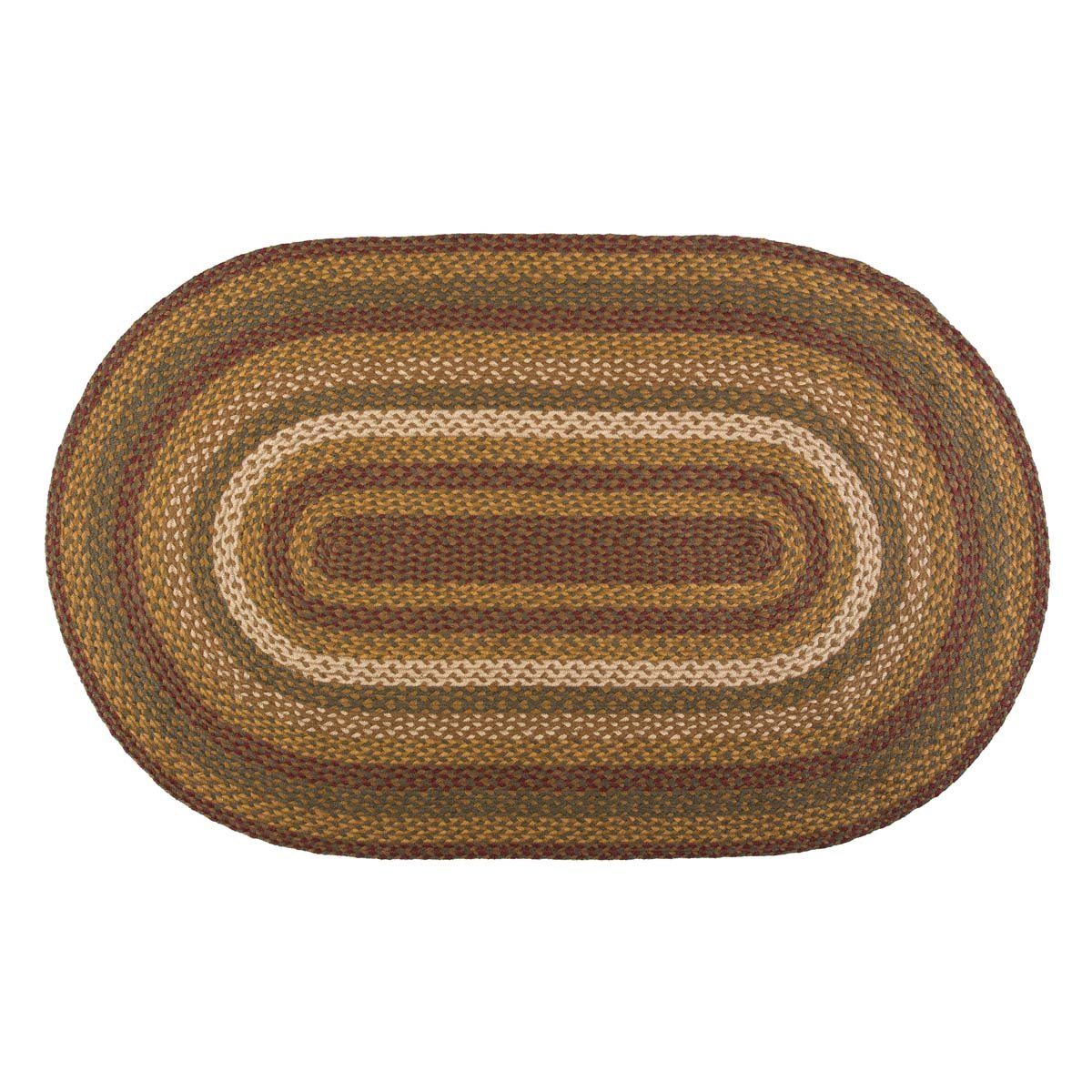 Tea Cabin Oval Braided Rug 36x60"