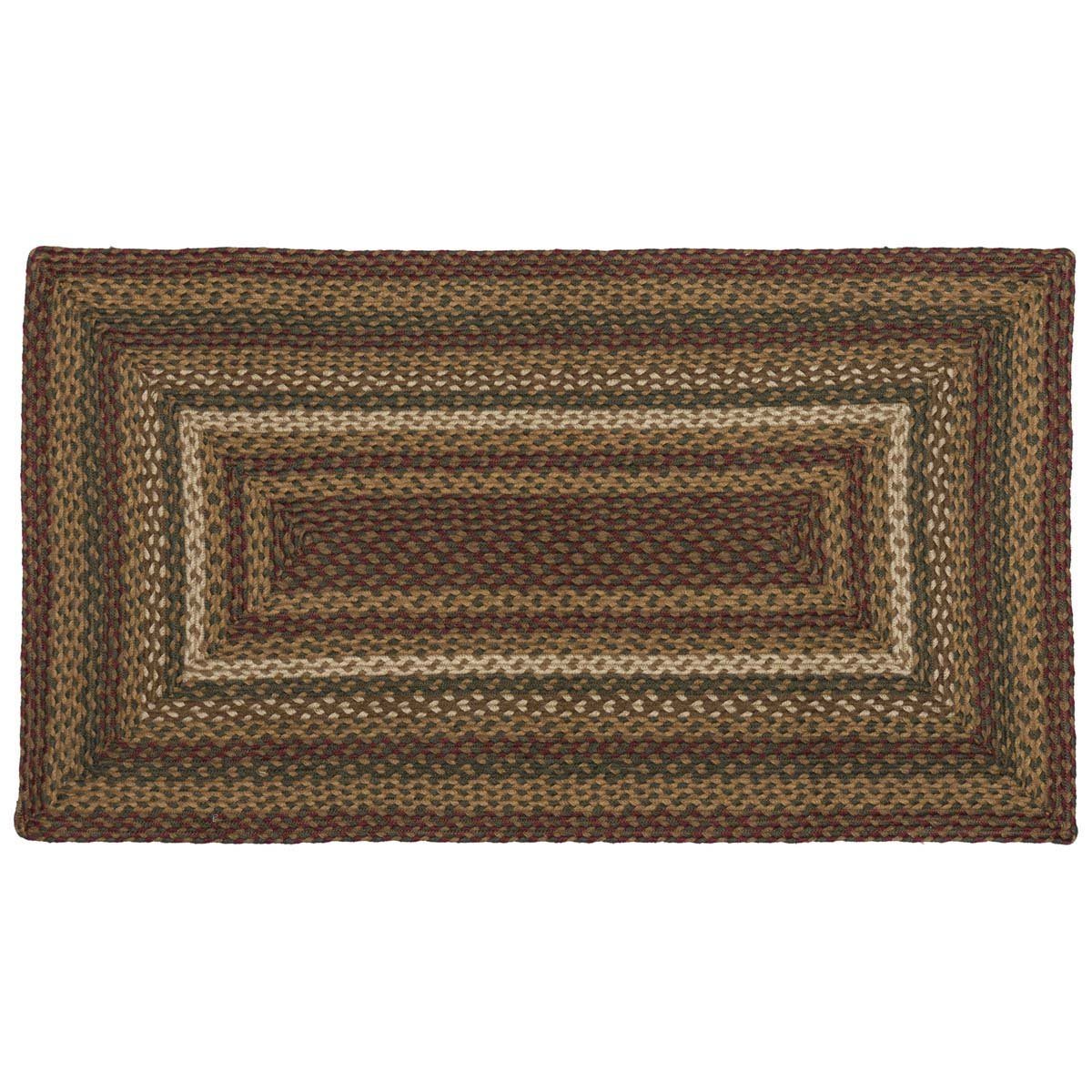 Tea Cabin Rectangle Braided Rug 27x48"