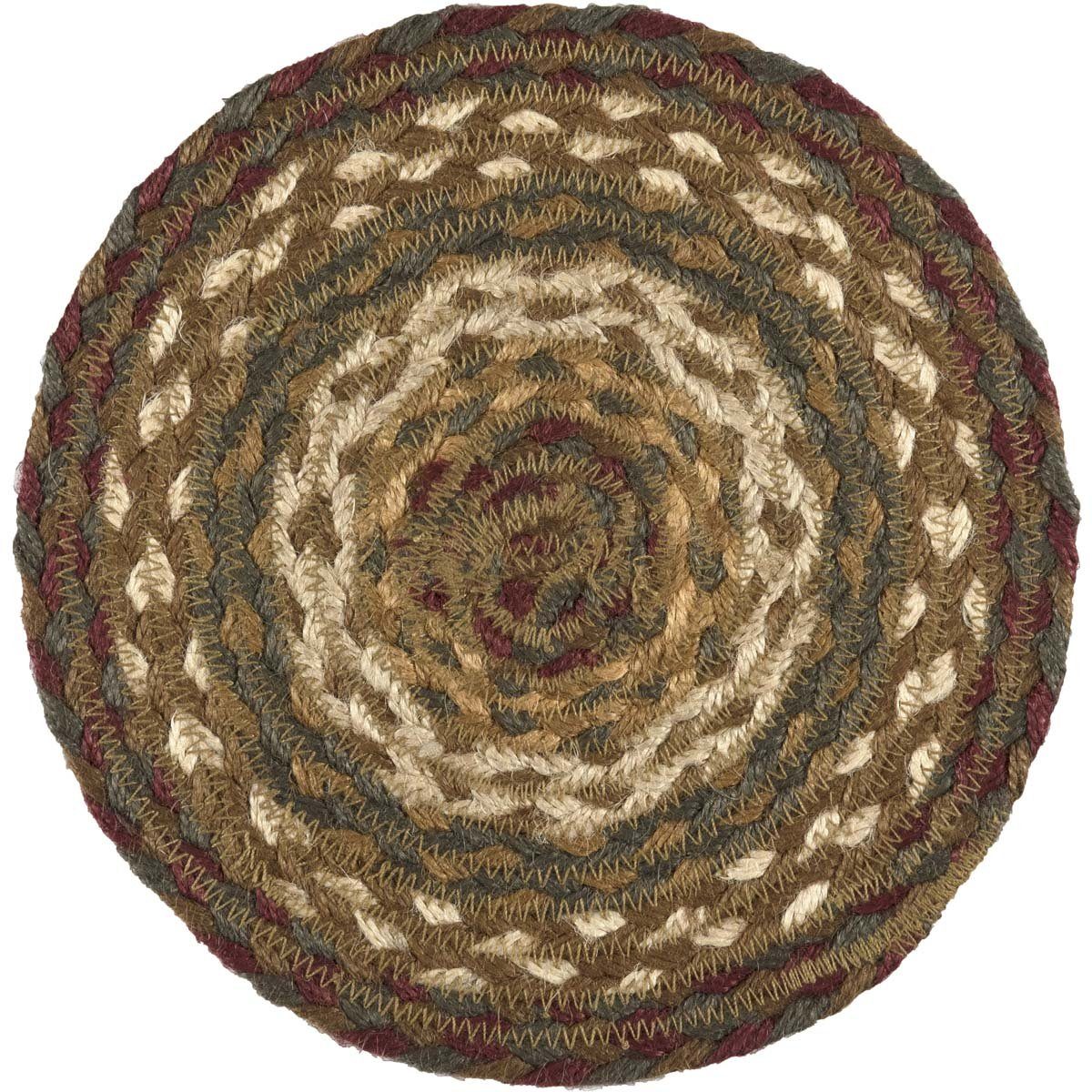 Tea Cabin Braided Trivet 8" | Primitive Star Quilt Shop
