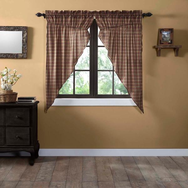 Crosswoods Lined Prairie Curtains 63"